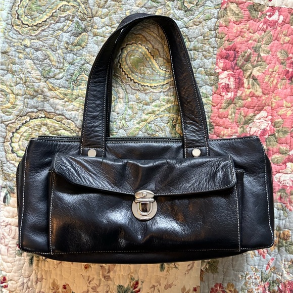 Perlina | Bags | Perkins Black Leather Bag | Poshmark